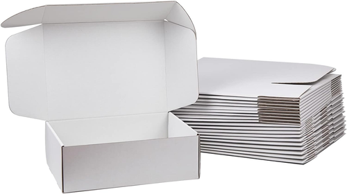 Shipping Boxes 12X9X4 Inches Pack of 20, White Corrugated Cardboard Box ...