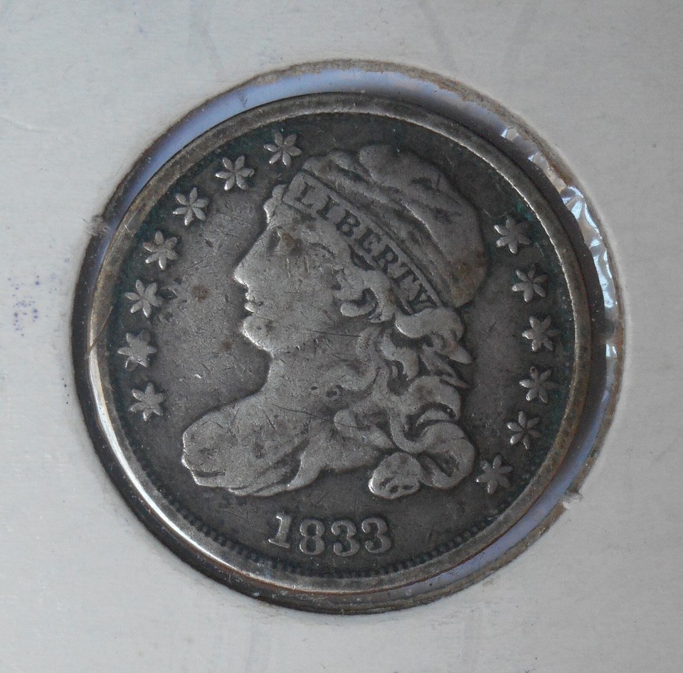 1833 Capped Bust Dime . F/VF . Original . Old Ten Cents . Silver | eBay