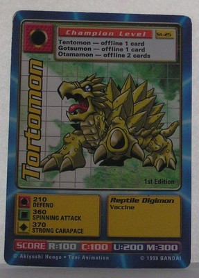 1st edition tortomon digimon card MINT | eBay