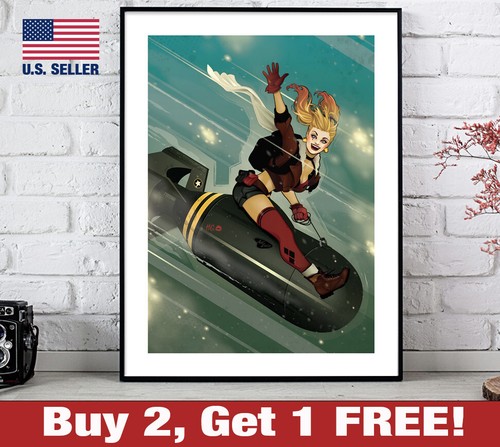 DC Bombshells Harley Quinn Poster 18" x 24" Print Comics Retro Pinup ...