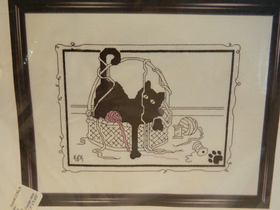 C-25 NEW VINTAGE CALICO CROSSROADS COUNTED CROSS-STITCH KIT “KITTY ...