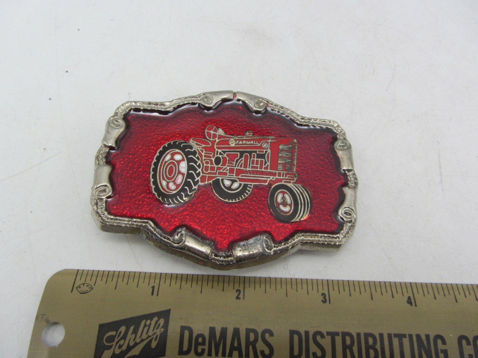 Vintage Metal Enamel Farmall M Farming Tractor Sparkl… - Gem