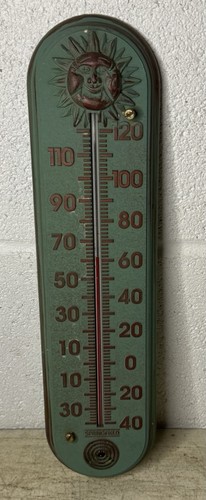 Vintage Springfield Thermometer 14” Wall Mount Plastic Sun Sunshine ...