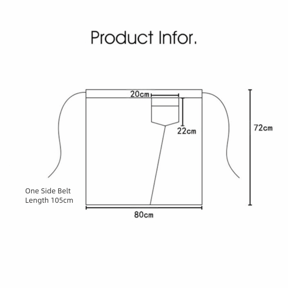 Waterproof Kitchen Apron Polyester Split Waist Apron for Home Kitchen ...