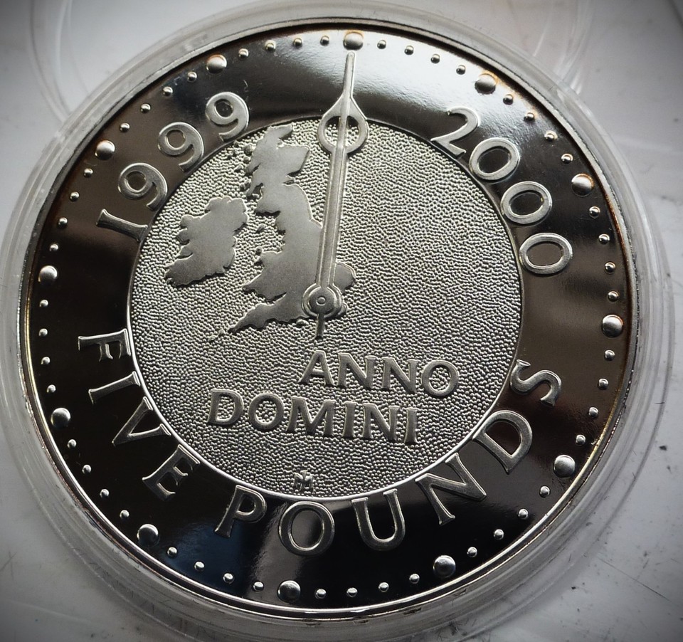 2000 5 Pounds -Elizabeth II Millennium (.999 fine Silver PROOF) | eBay UK