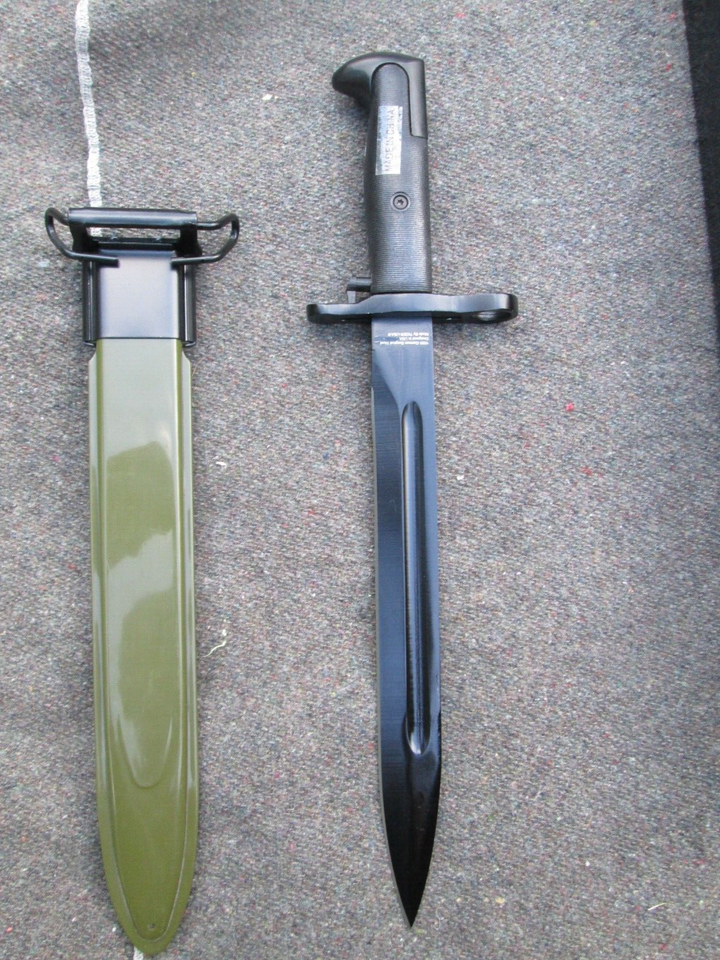 Repro M1 Garand Bayonet with Scabbard with 1065 German steel blade | eBay