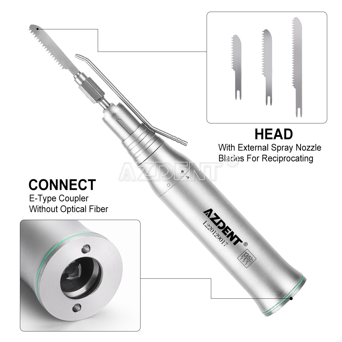 Dental Micro Saw Surgical Handpiece 3.2:1 Reduction Reciprocating Bone ...