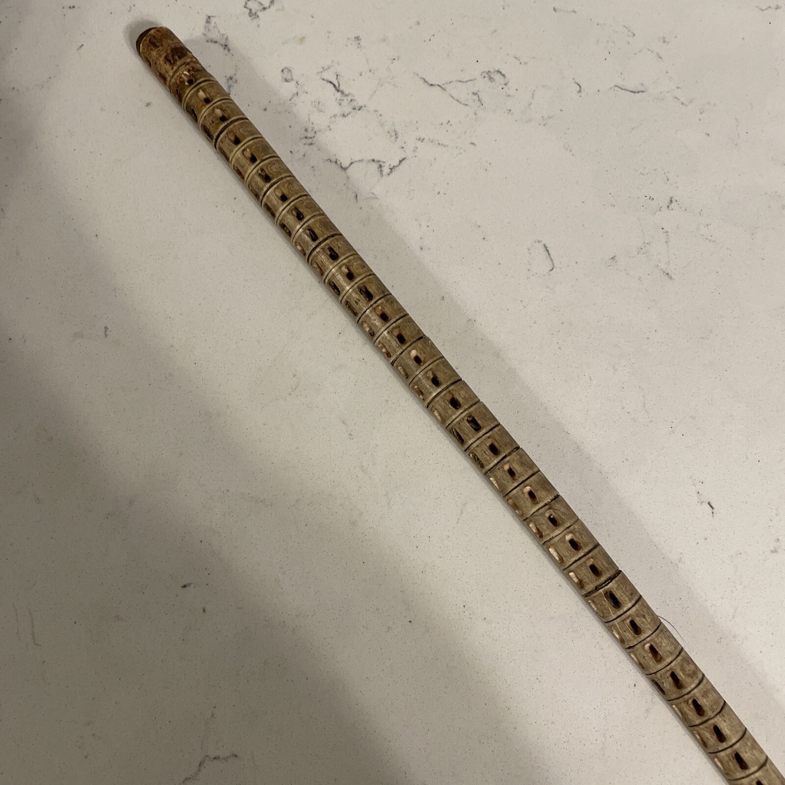 Antique Early Hand Crafted Rare Shark Vertebra Cane W… - Gem