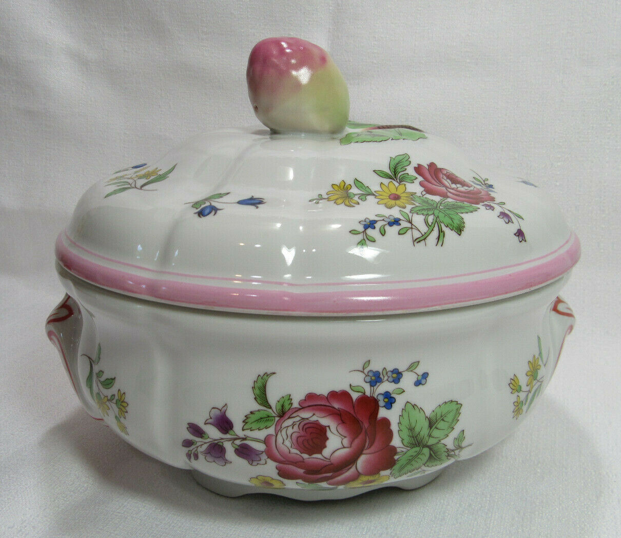 Spode China England MARLBOROUGH SPRAYS 1.5 Qt. Covered Serving Bowl VGC ...