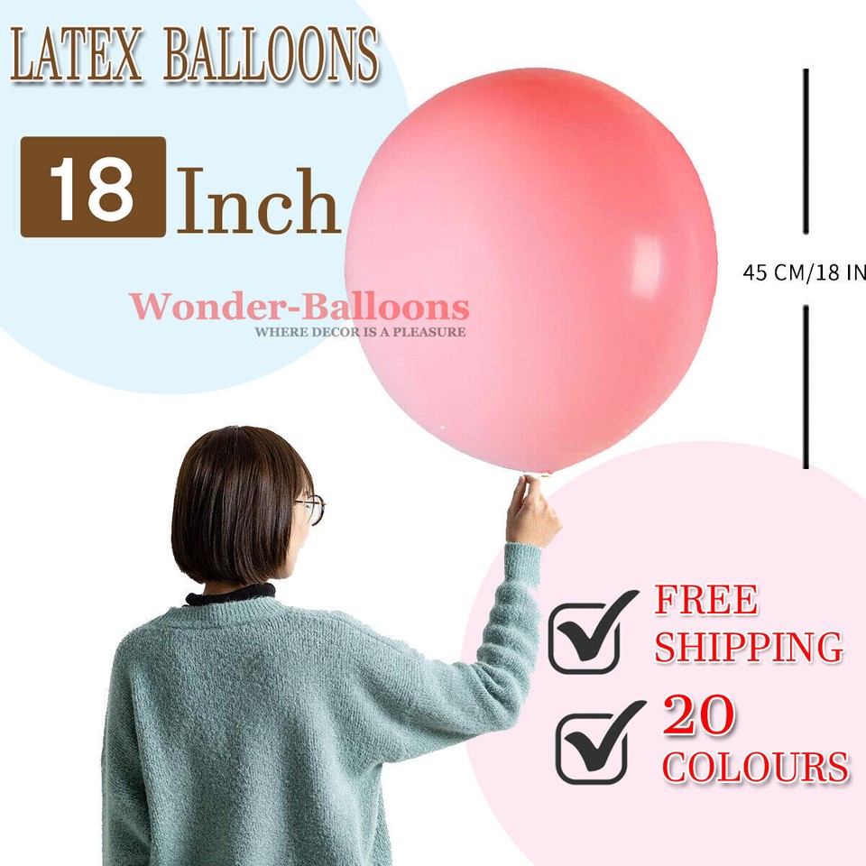 18 Inch Giant Metallic Balloons Extra Large Latex Balloon Jumbo Chrome ...