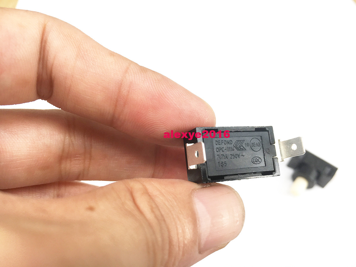 Defond DPC-1114 Erect 2 Pins Power On Off Switch PushButton 13A 125VAC ...
