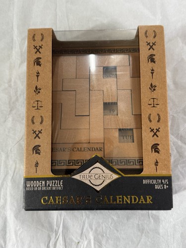 Puzzle True Genius Wood Brainteaser - Caesar's Calendar Project Genius | eBay