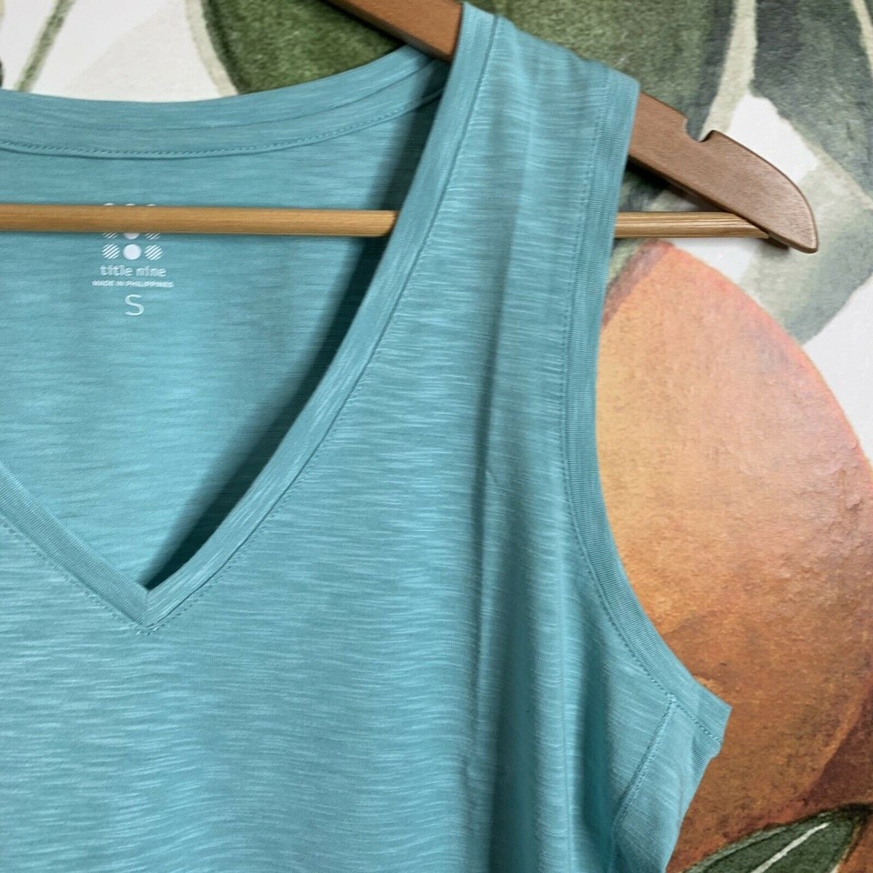 Title Nine Small Matahari V - Neck Shirt Tank Top Green NWOT RT $45.00 ...