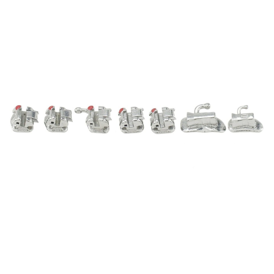 Dental Orthodontic Self Ligating Brackets Braces Metal MBT 022 3 Hook ...