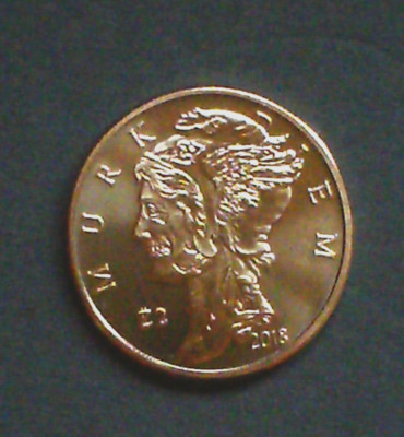 ZOMBIE BUCKS ( 1oz .999 pure copper coin ) Zombieized Mercury Dime ...