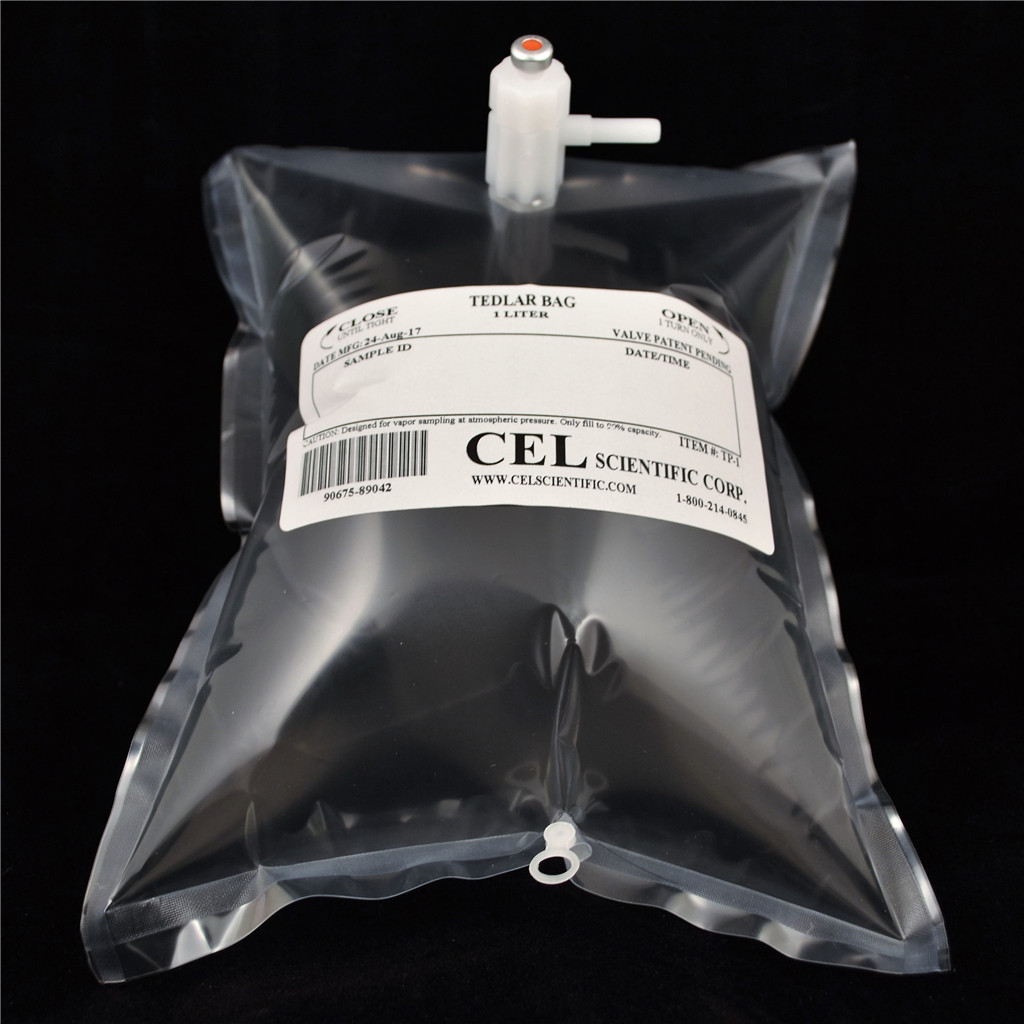Gas Bags Tedlar® PVF Air/Gas Sampling Bags With PTFE Dual-valve Solid ...