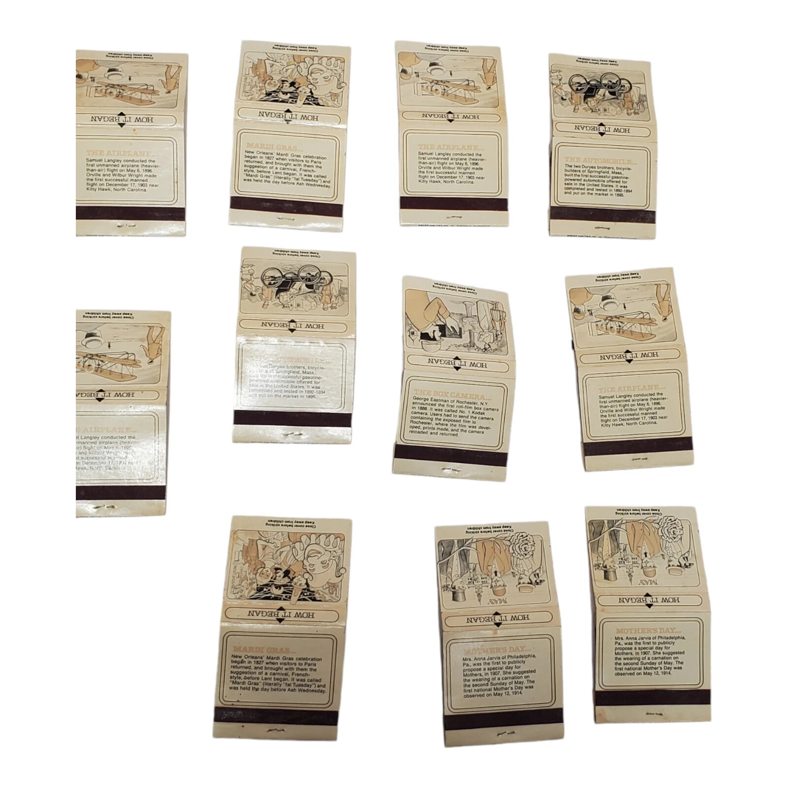 Matchbook Collection HOW IT BEGAN: Series Set 30-Match Unstruck Diamond ...