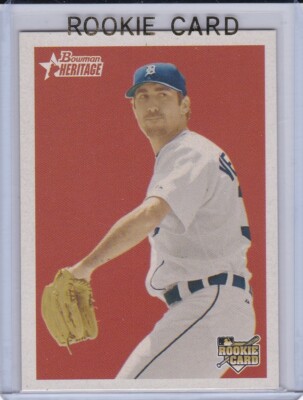 JUSTIN VERLANDER ROOKIE CARD 2006 Bowman Heritage Baseball DETROIT ...