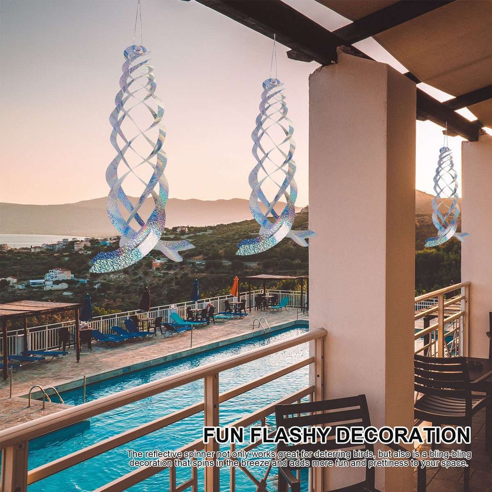 17in Reflective Bird Repellent Discs Keep Birds Away Pigeon Hawk Goose ...