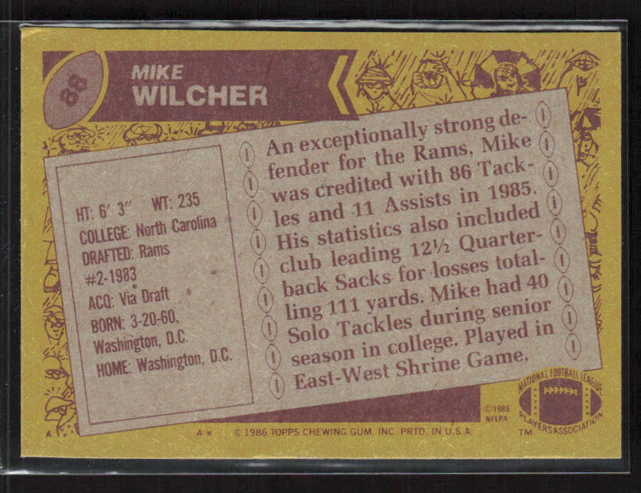 1986 Topps #88 Mike Wilcher Nm/M | eBay
