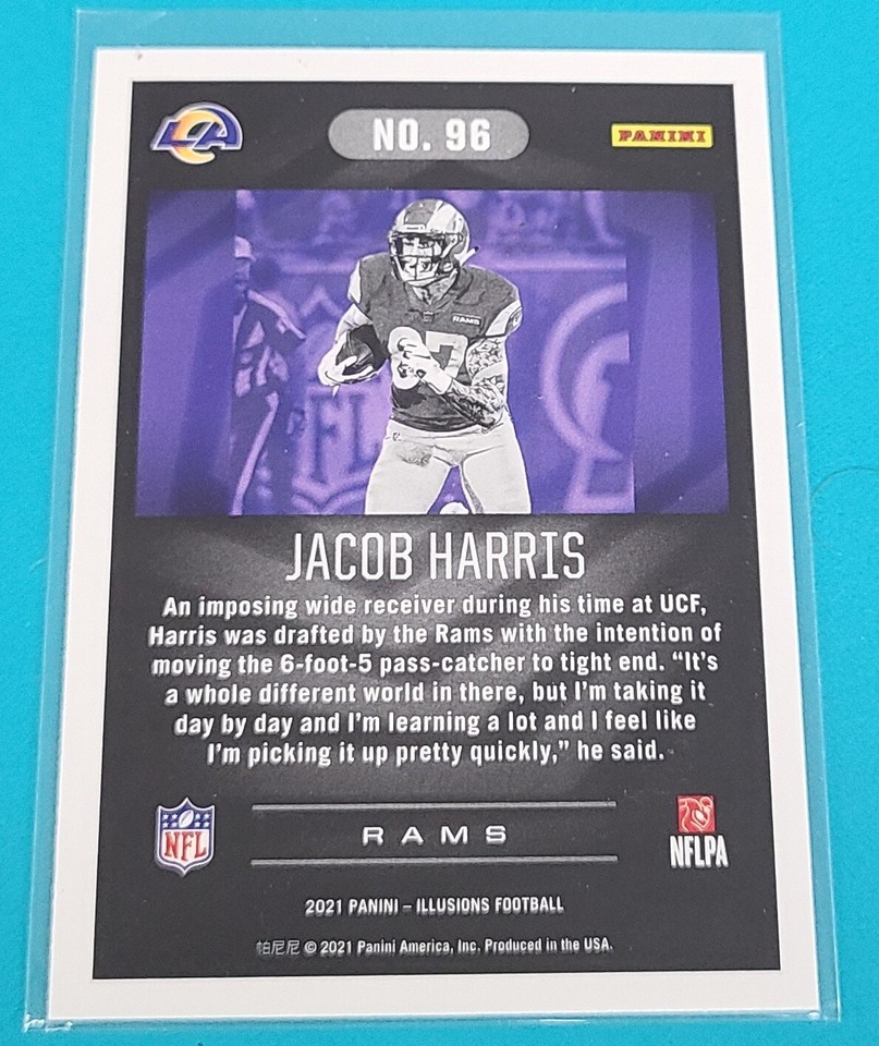 2021 Panini Illusions RC #96 Jacob Harris Los Angeles Rams FOOTBALL ...