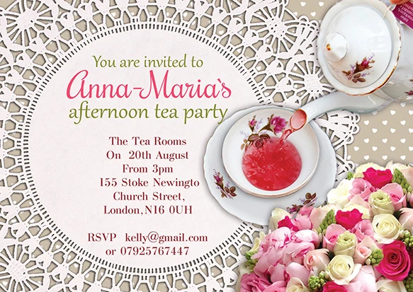 High Tea Invitation Wording