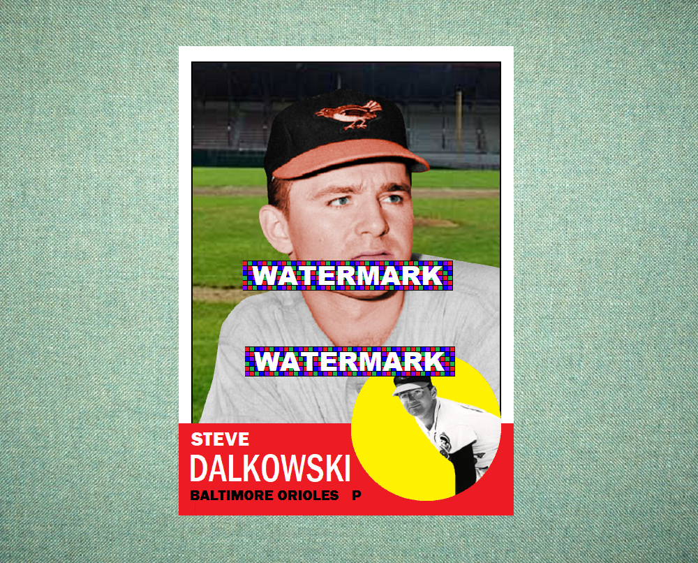 Steve Dalkowski Baltimore Orioles 1963 Style Custom Baseball Art Card ...