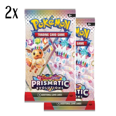 Prismatic Evolutions 2x Loose Booster Pack(Two Loose Individual Packs ...