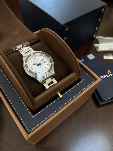 Breitling SuperOcean Automatic 42 A17366 White Men's Watch - Complete ...