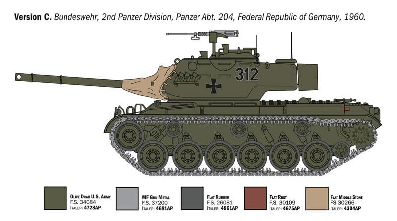 Italeri 1/35 Scale M47 Patton Tank Plastic Model Kit 6763 | eBay