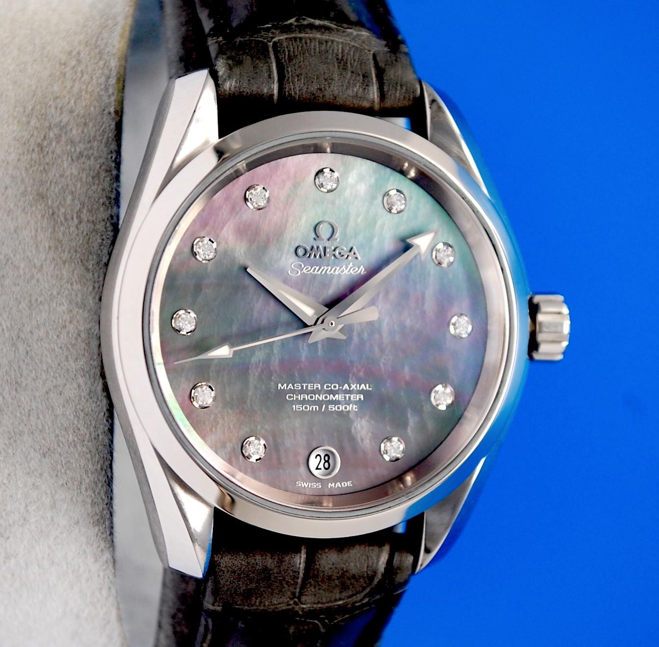 Mens Omega Seamaster Aqua Terra Chronometer Diamond w… - Gem