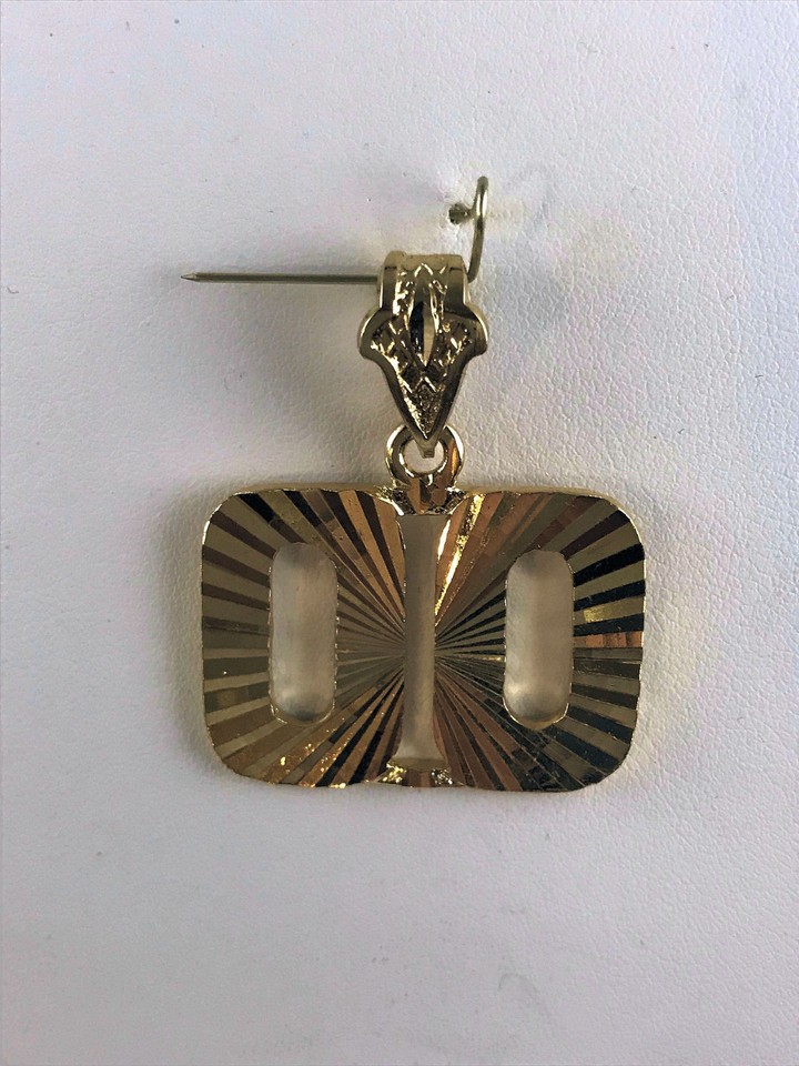 Gold Number 90-00 Pendant Large Diamond-Cut 24k Gold Plated Jersey ...