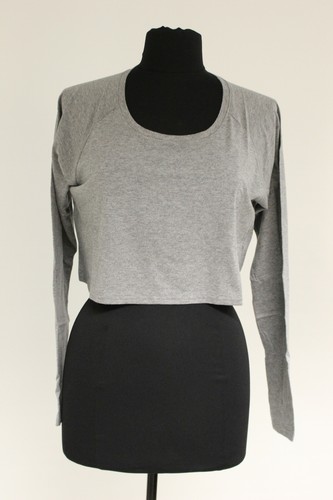 Mae Ladies Crop Top, Size: Small, Grey, New! | eBay