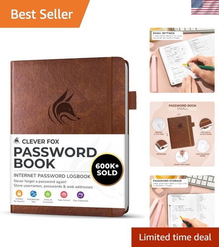 Alphabetical Password Keeper with Built-In Bookmark & Pen Holder | eBay