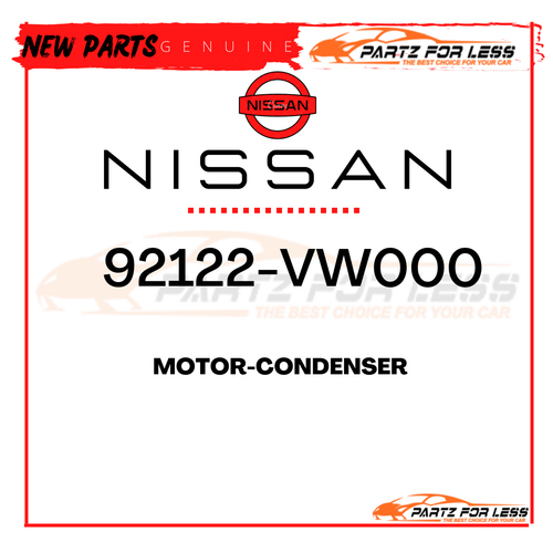 92122-VW000 NISSAN GENUINE Infiniti MOTOR-CONDENSER 92122VW000 NEW OEM ...