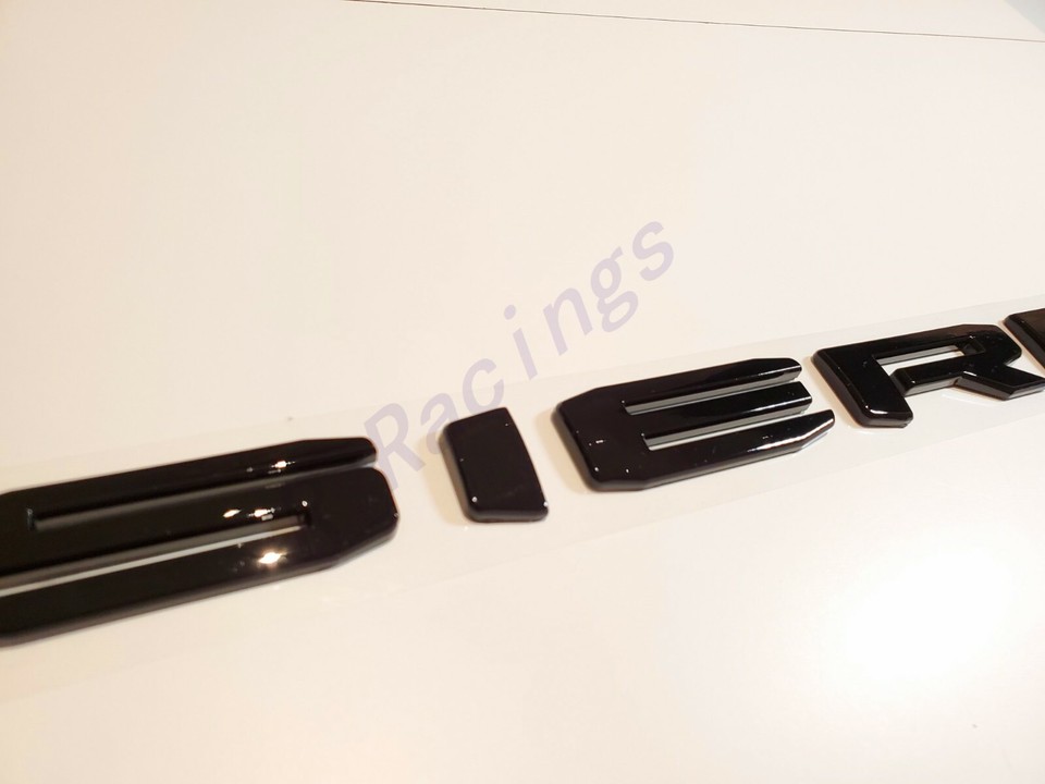 4PCS Set Gloss Black AT4 HD Emblem Sierra Letters Fit GMC Sierra 2500HD ...