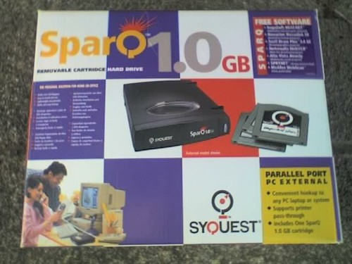 SYQUEST SPARQ 1GB EXTERNAL PARALLEL REMOVABLE DISC DRIVE - BOXED ...