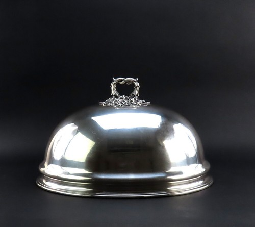 Large c1805 English Sheffield Silverplate Serving Dome Cloche Bell Lid ...