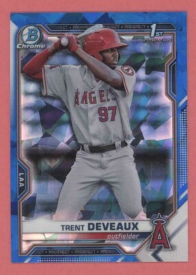 Trent Deveaux 2021 Bowman Chrome SAPPHIRE REFRACTOR Rookie #BCP-94 ...