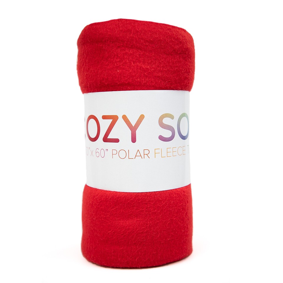 Cozy Soft Polar Fleece Throw Blankets, 6, 12, & 24 Packs, Color Options ...