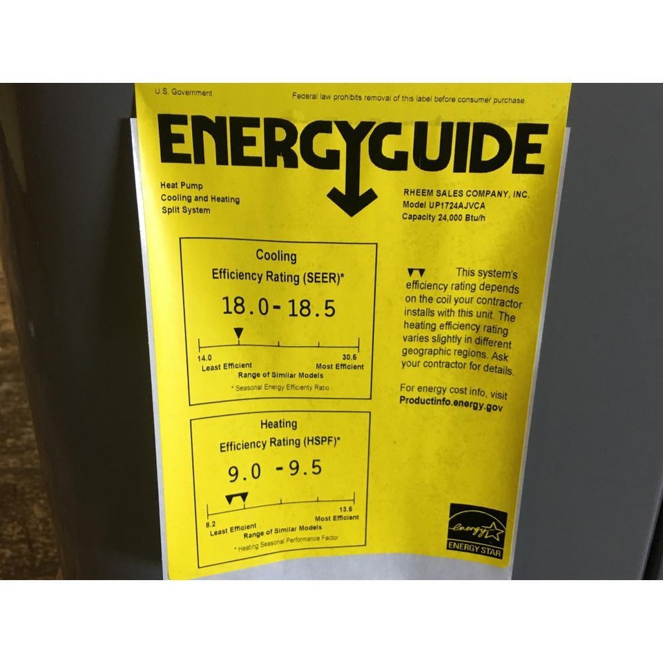 RUUD UP1724AJVCA 2 TON 3-STAGE COMMUNICATING SPLIT-SYSTEM HEAT PUMP 17 ...