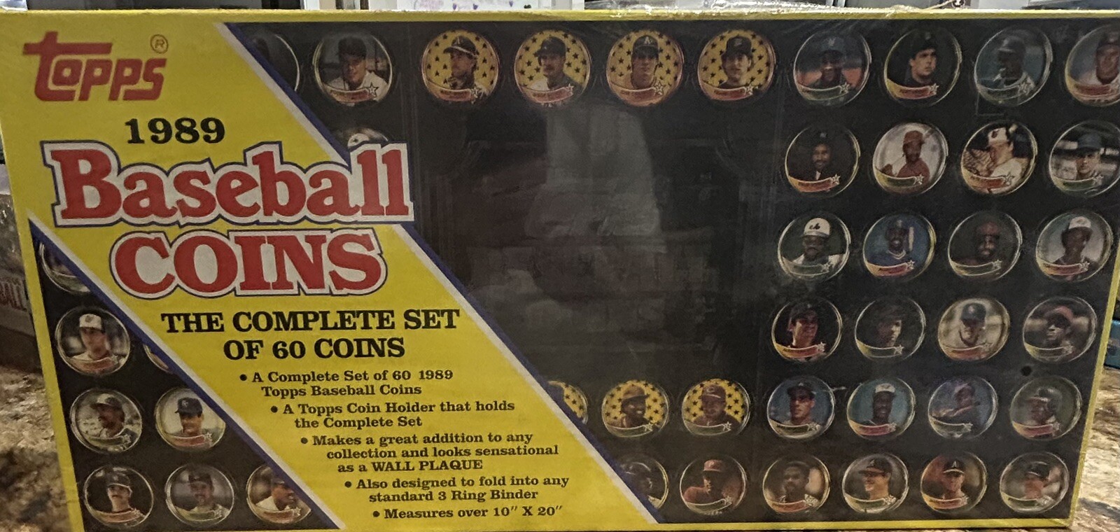 Vintage 1989 Topps Baseball Coins Collector Complete Set Of 60 Coins | eBay