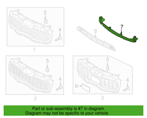 GENUINE Front Bumper Center Grille for 2017-2019 Kia Sportage ...