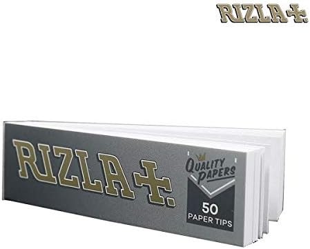 Rizla Silver Rolling Paper Filter Tips - 50 Booklets x 50 Roach Tips ...