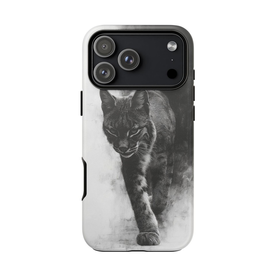 Bobcat Charcoal Art | Phone Ink Case for iPhone/Galaxy/Pixel | eBay