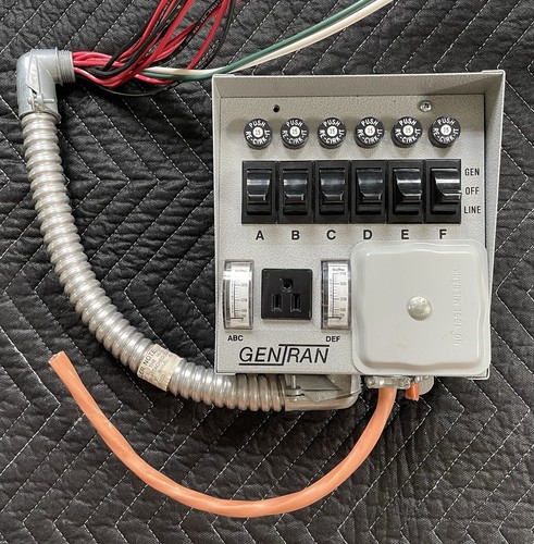 Reliance Gentran 30216 Generator Transfer Switch 125/250 VAC 15A ...