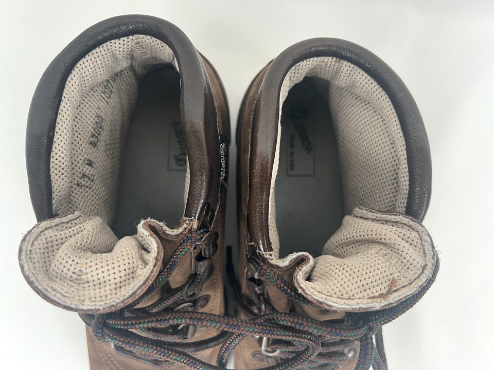 Vtg Danner Mountain Sude Leather Trail Hiking Work Boots Vibram Soles ...