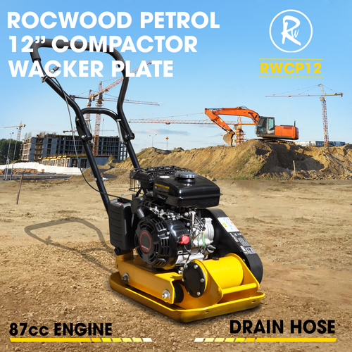 Wacker Plate Compactor Compaction RocwooD 12" 5HP 87cc Petrol Engine ...
