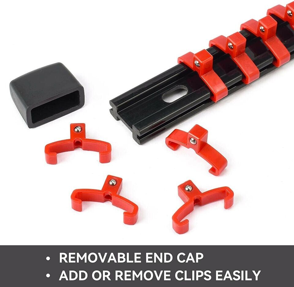 6PCS Socket Storage Rails Plastic sleeve Holder Set 1/4 3/8 1/2 Blue ...