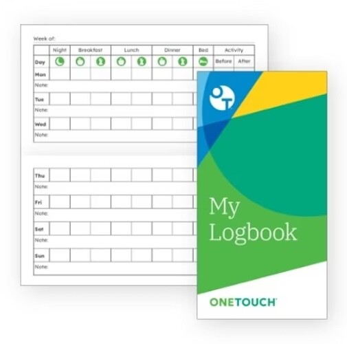 LifeScan OneTouch Logbook - Lot of 2 - FREE SHIP - Diabetic Log Book ...